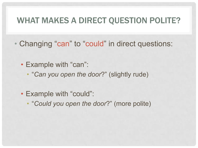 Polite questions and requests | PPT