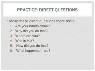 Polite questions and requests | PPTX