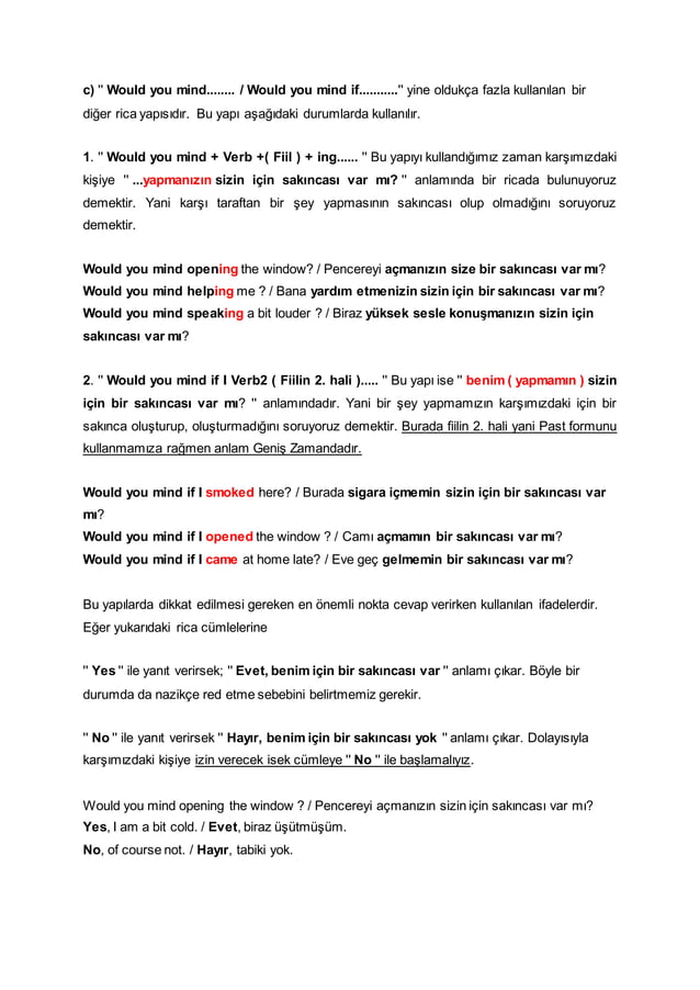 Modals Polite Requests | PDF