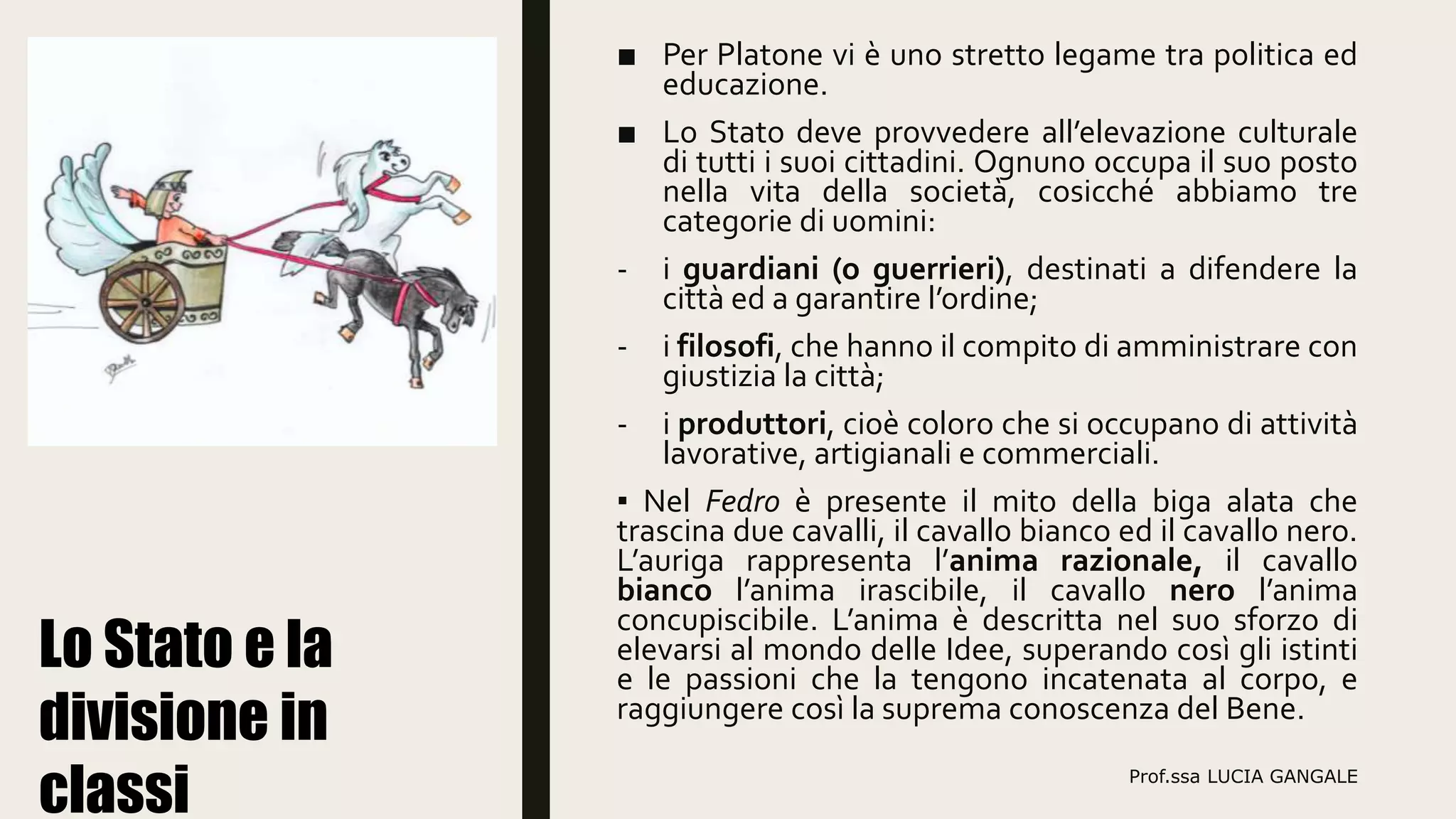 Politica e pedagogia in Platone - lucia gangale | PPTX