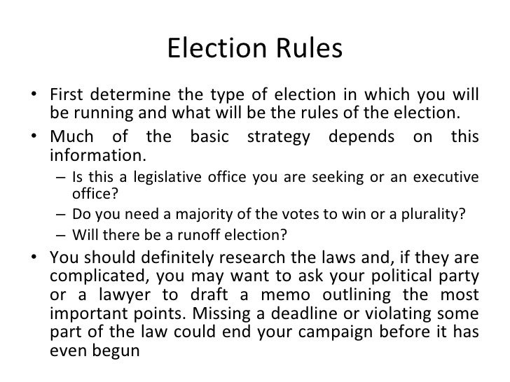 Political Campaign Planning1