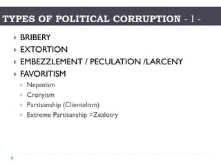 Political Corruption (A Study On Political Pathology) | PDF