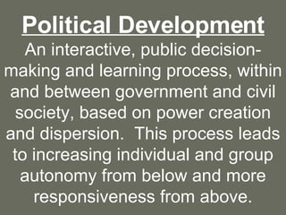 Political Development & Civil Society | PPT