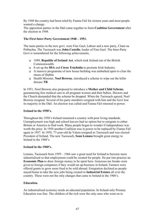 Notes on 20th Century Ireland Politics | PDF