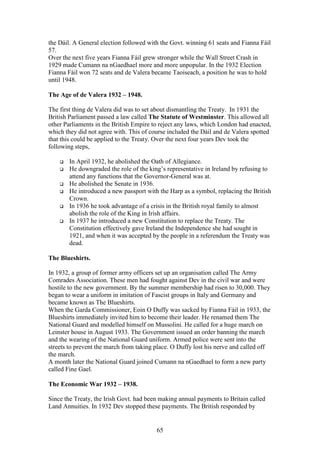 Notes on 20th Century Ireland Politics | PDF