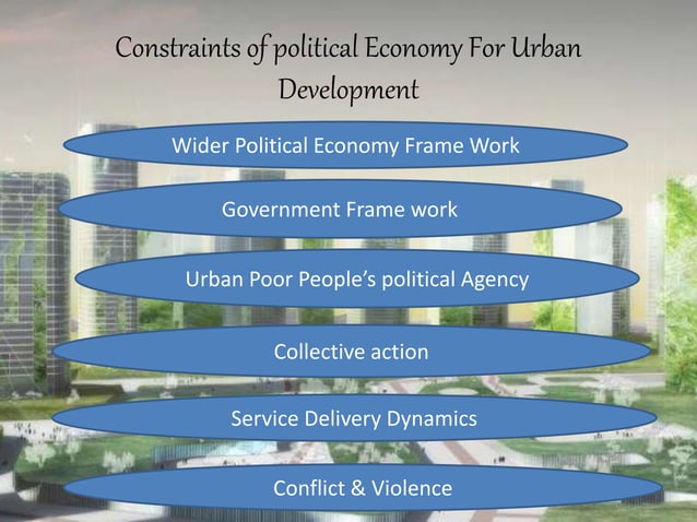 Political Economy Constraints For Urban Development | PPT