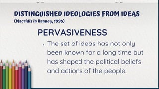 Political Ideologies and the Meaning Behind It | PPTX