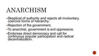 Political-ideologies (1).pptx | Political Issues & policy | Politics