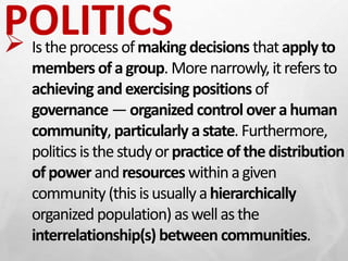 Political institutions | PPTX | Civic affairs | Politics