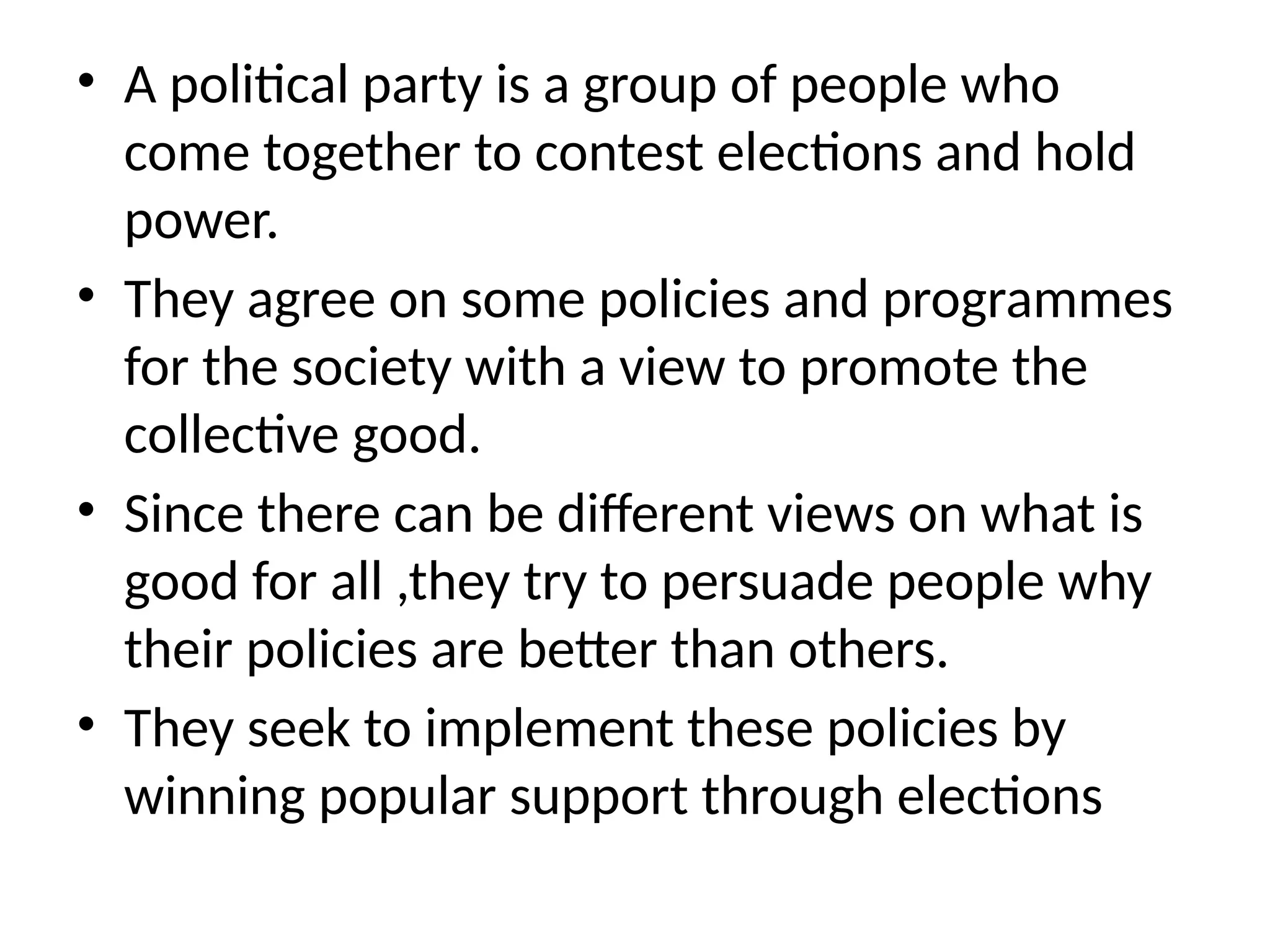 Ppt on political parties and their impact | PPTX
