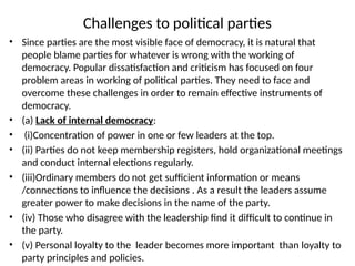 Ppt on political parties and their impact | PPTX