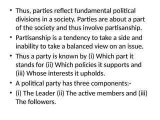 Ppt on political parties and their impact | PPTX