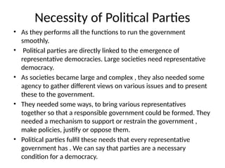 Ppt on political parties and their impact | PPTX