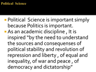 Political science | PPTX