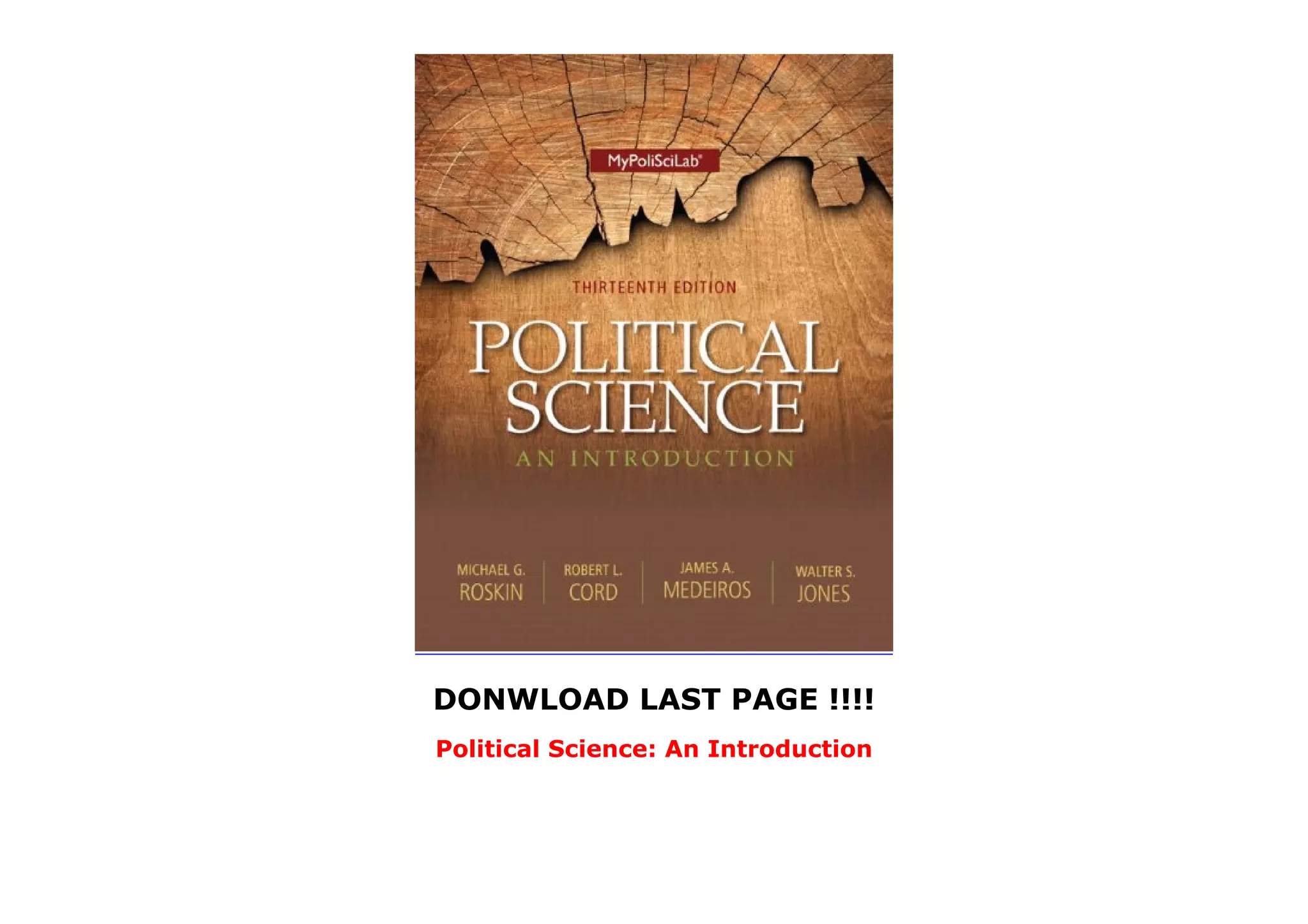 Political Science: An Introduction | PDF