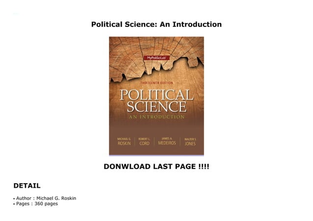 Political Science Introduction Guidebook | PPT