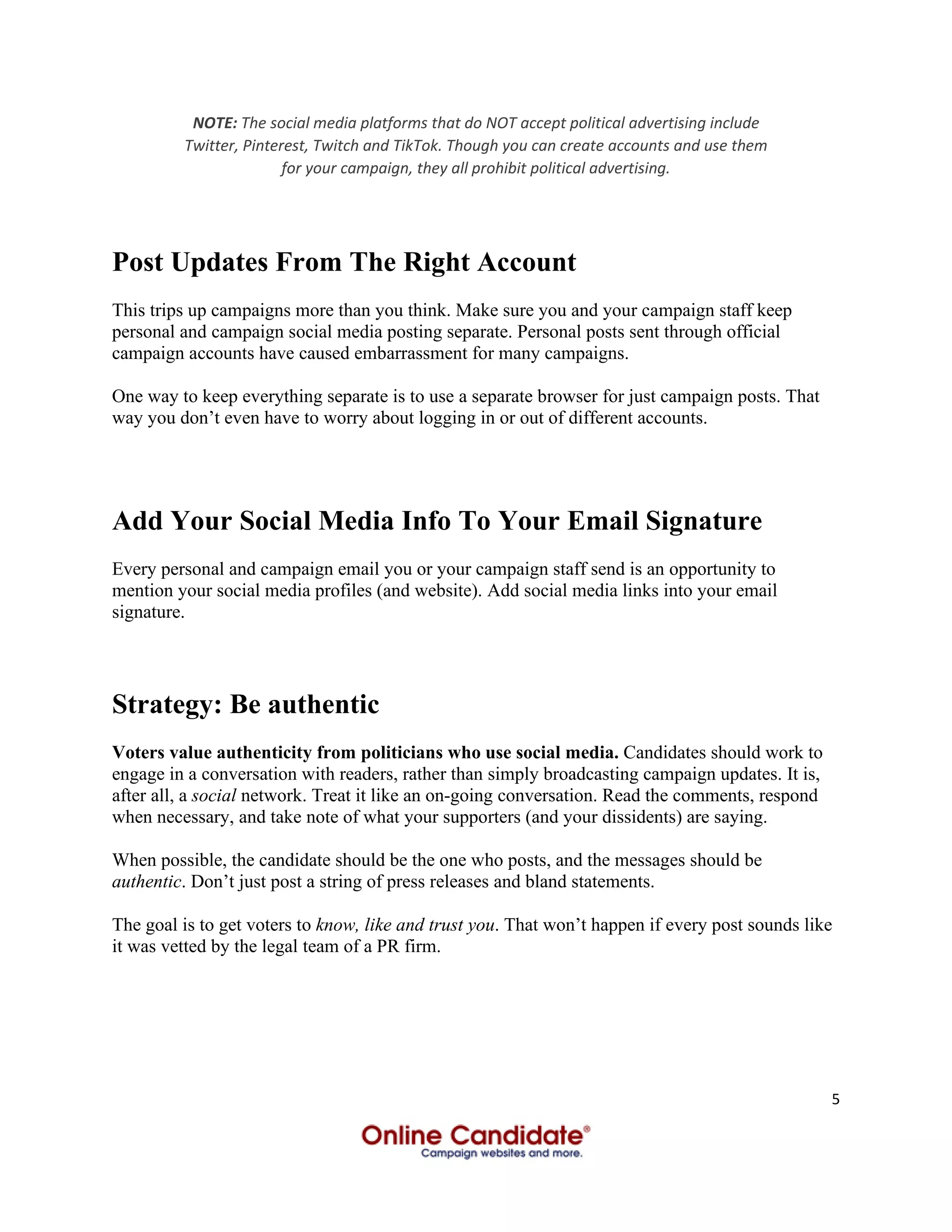 Political Social Media Strategy Tips | PDF | Social Networking | Internet