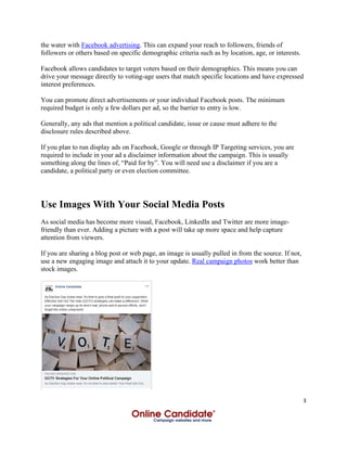 Political Social Media Strategy Tips | PDF