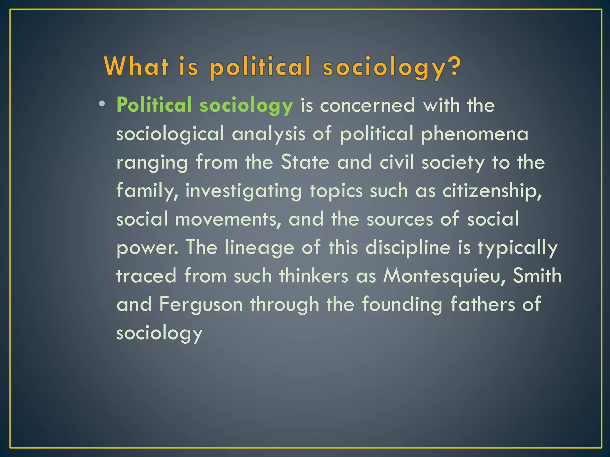 Political sociology | PDF