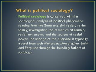 Political sociology | PDF