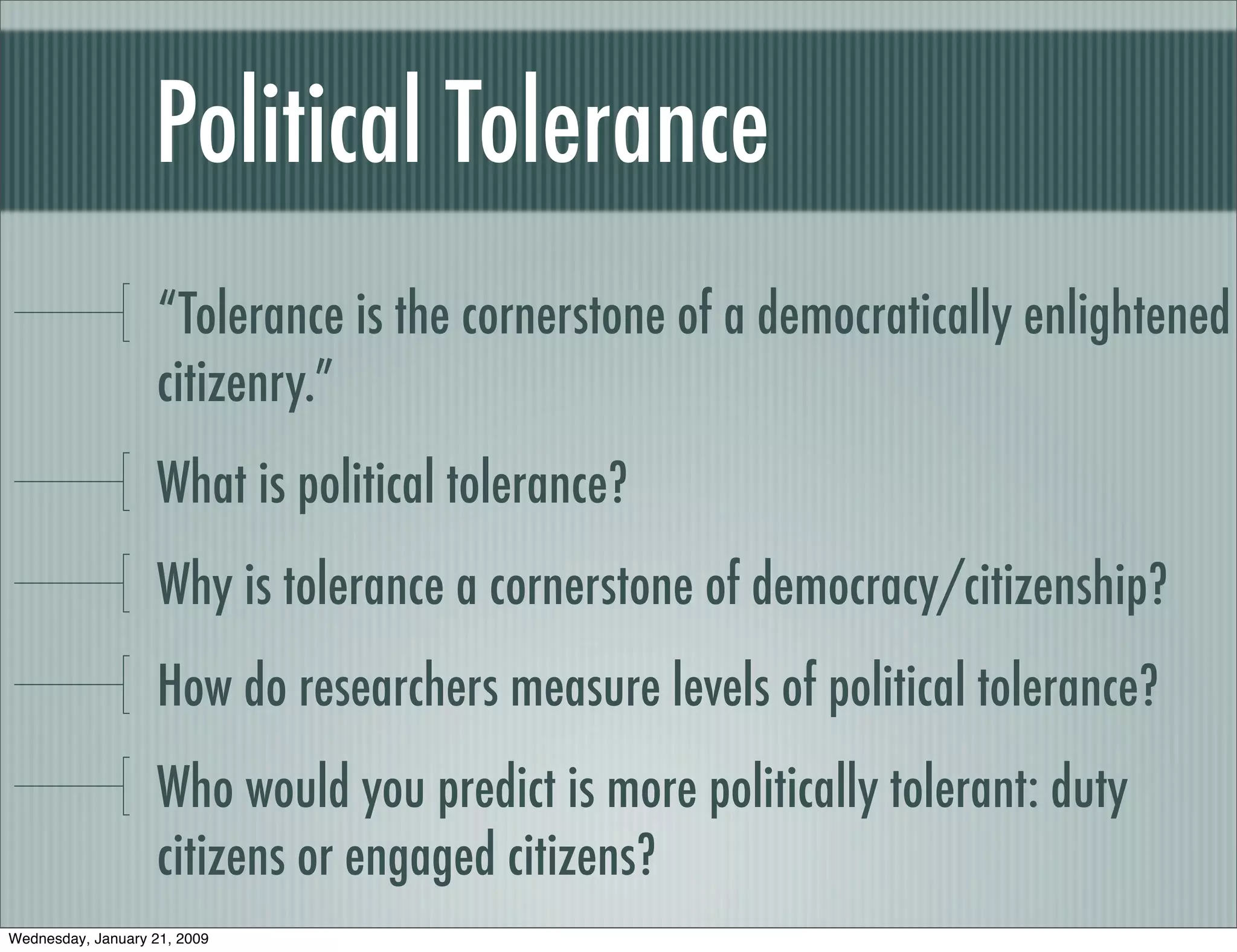 Political Tolerance | PDF
