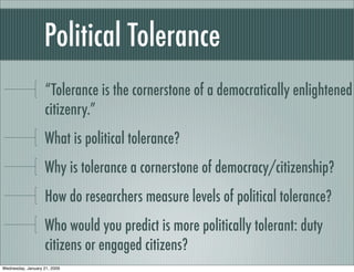 Political Tolerance | PDF
