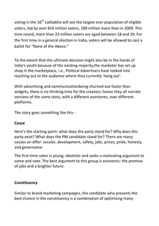 Political advertising in india | DOCX