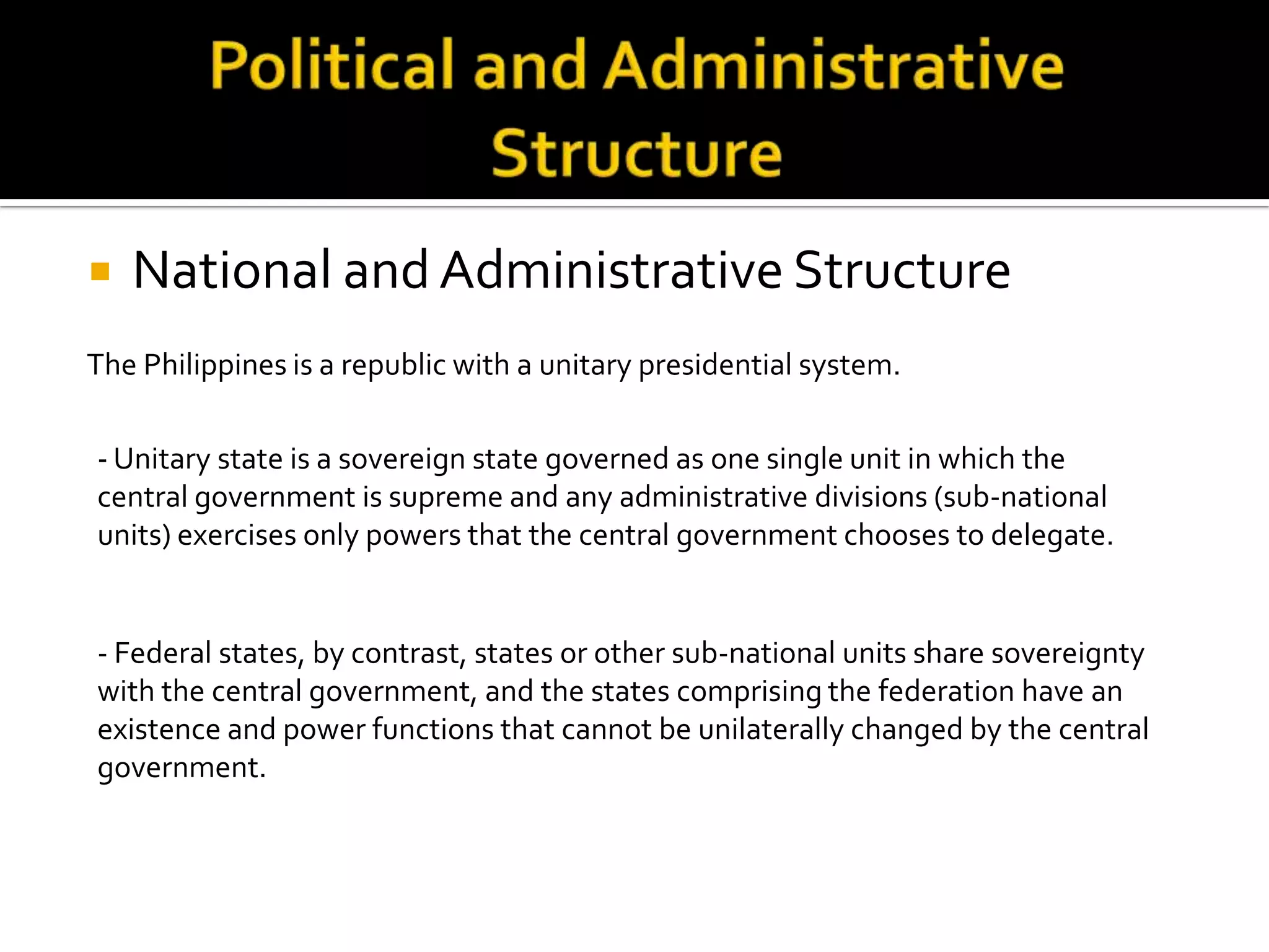 Political and administrative structure | PPTX
