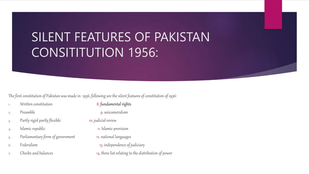 POLITICAL AND CONSTITUTIONAL HISTORY OF PAKISTAN 1947-1958 2222.pptx ...