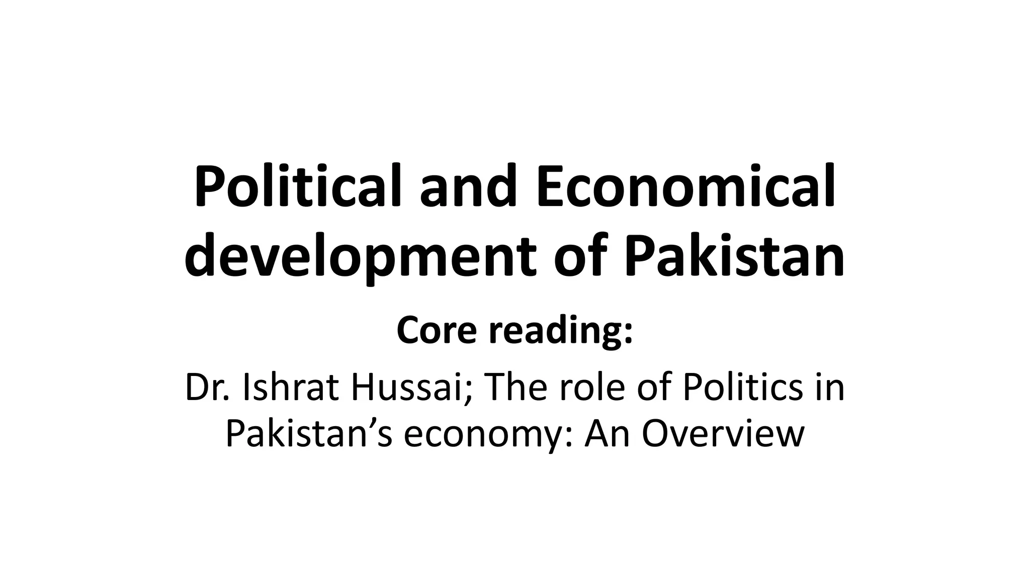 Political and economical Development of Pakistan.pptx