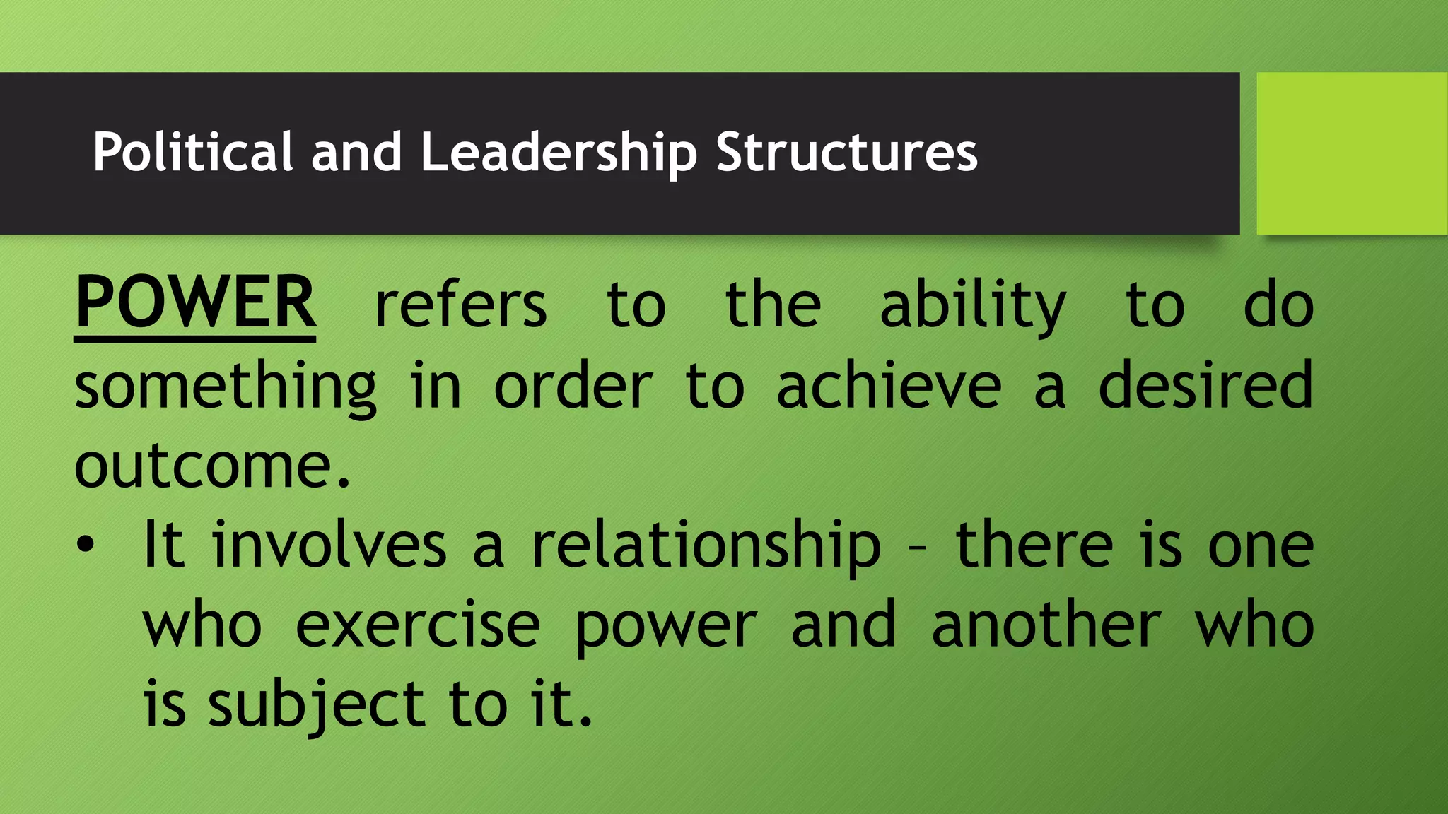 Political and Leadership Structures ....pptx