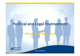 Political and legal environment | PPT
