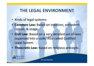 Political and legal environment | PPT