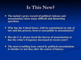 Political Assassinations | PPT
