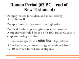 Political Background to the Gospels | ODP