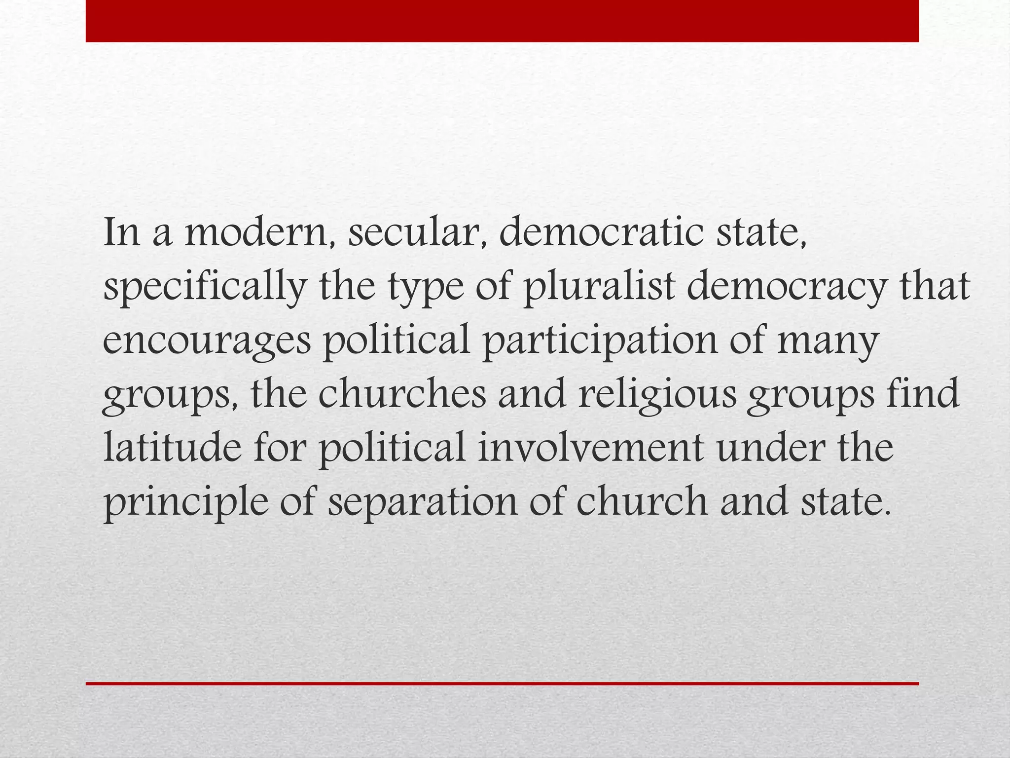 Political behavior in a pluralist democracy | PPTX