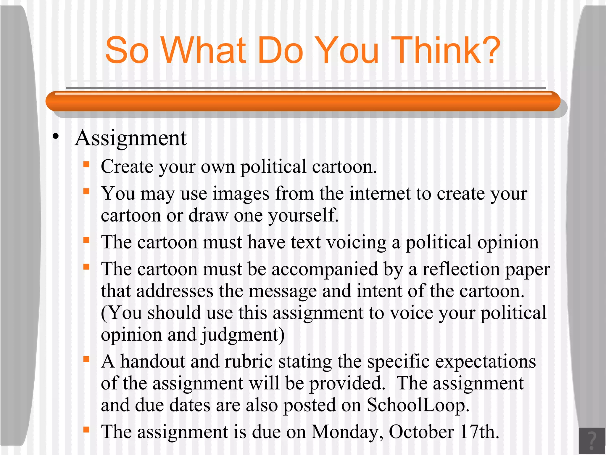 Political cartoon lesson plan | PPT