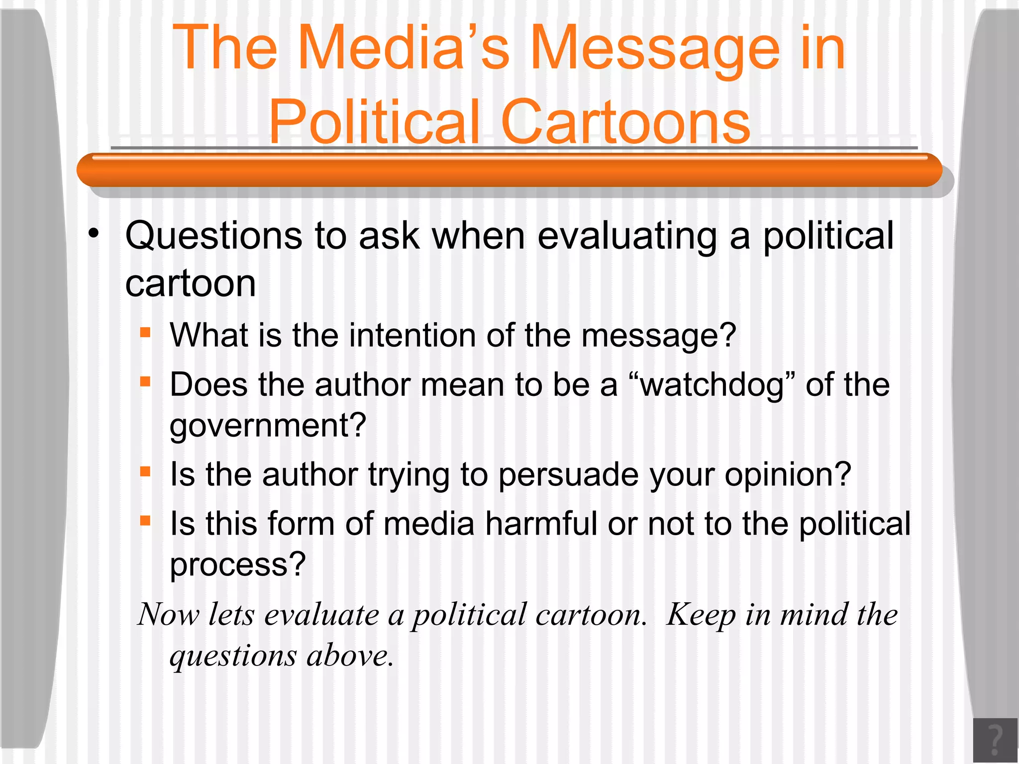 Political cartoon lesson plan | PPT