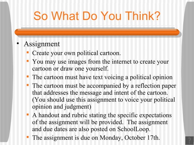Political cartoon lesson plan | PPT
