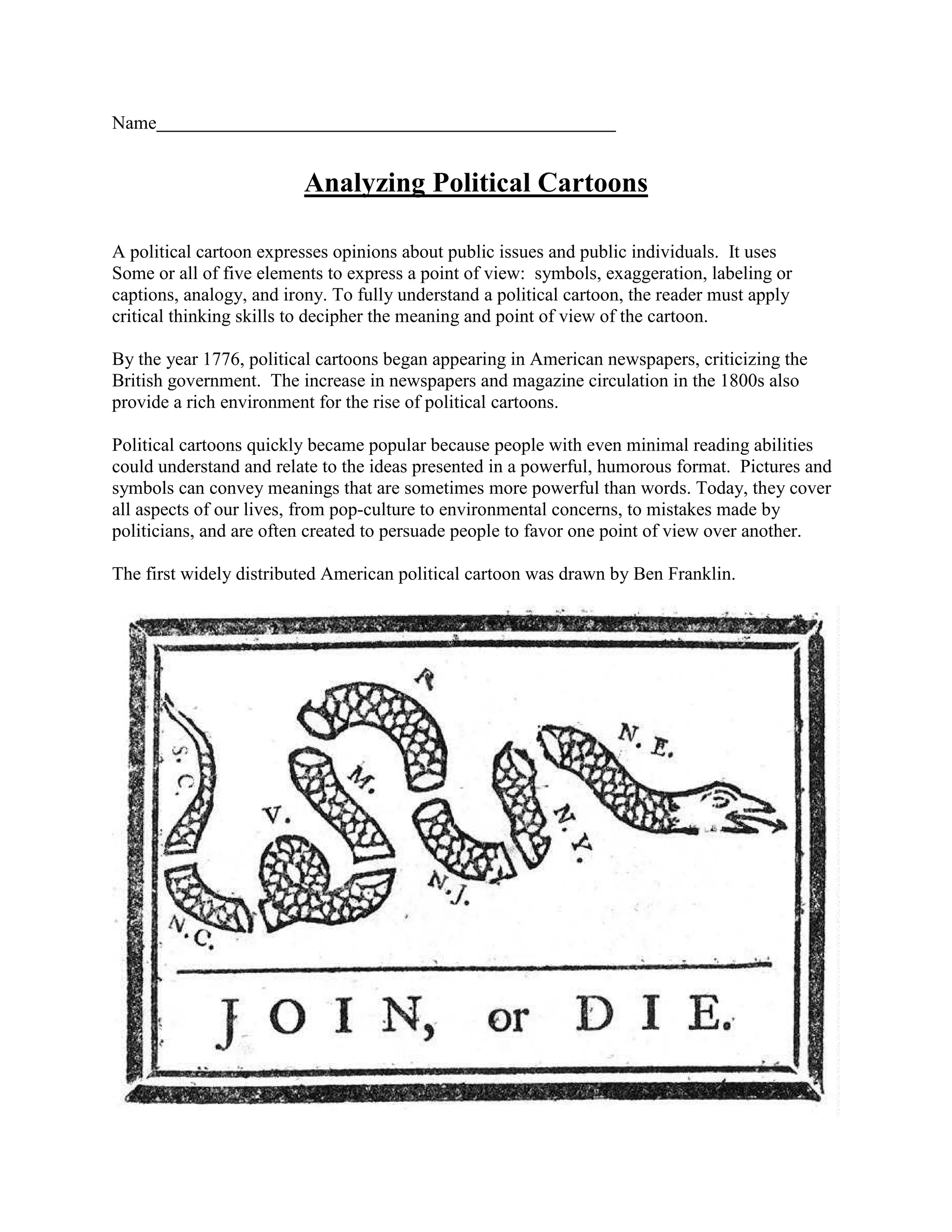 Political cartoons | PDF