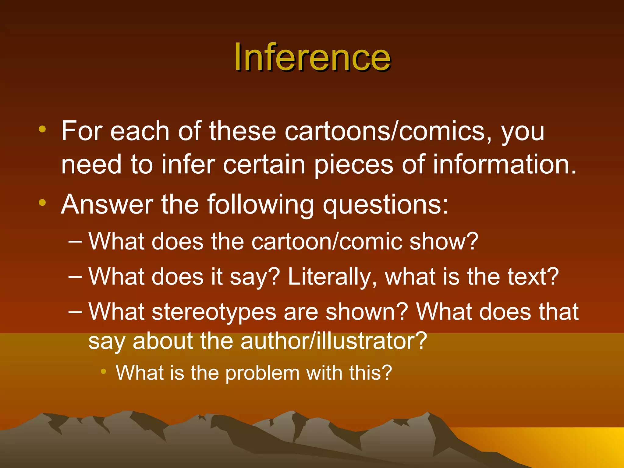 Political cartoons and inference november na | PPT