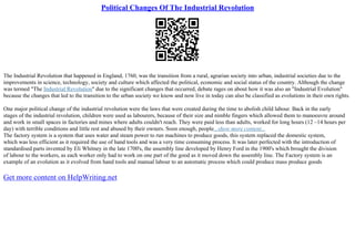 Political Changes Of The Industrial Revolution | PPT