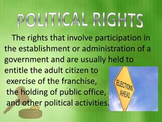 Political, civil,social and economics rights of citizens | PPTX