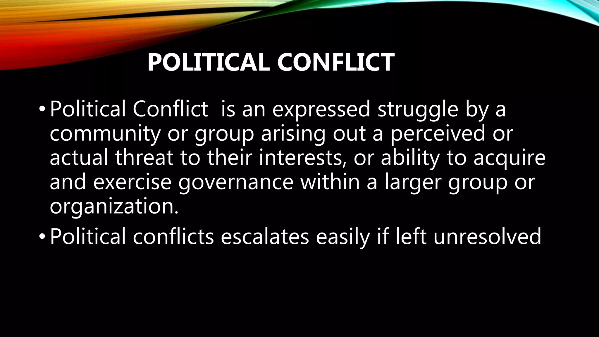 Political conflict | PPTX