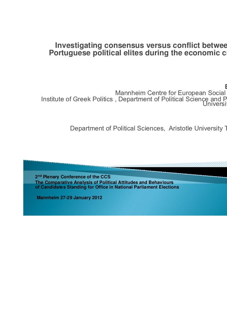 Political consensus and conflict in greece and portugal