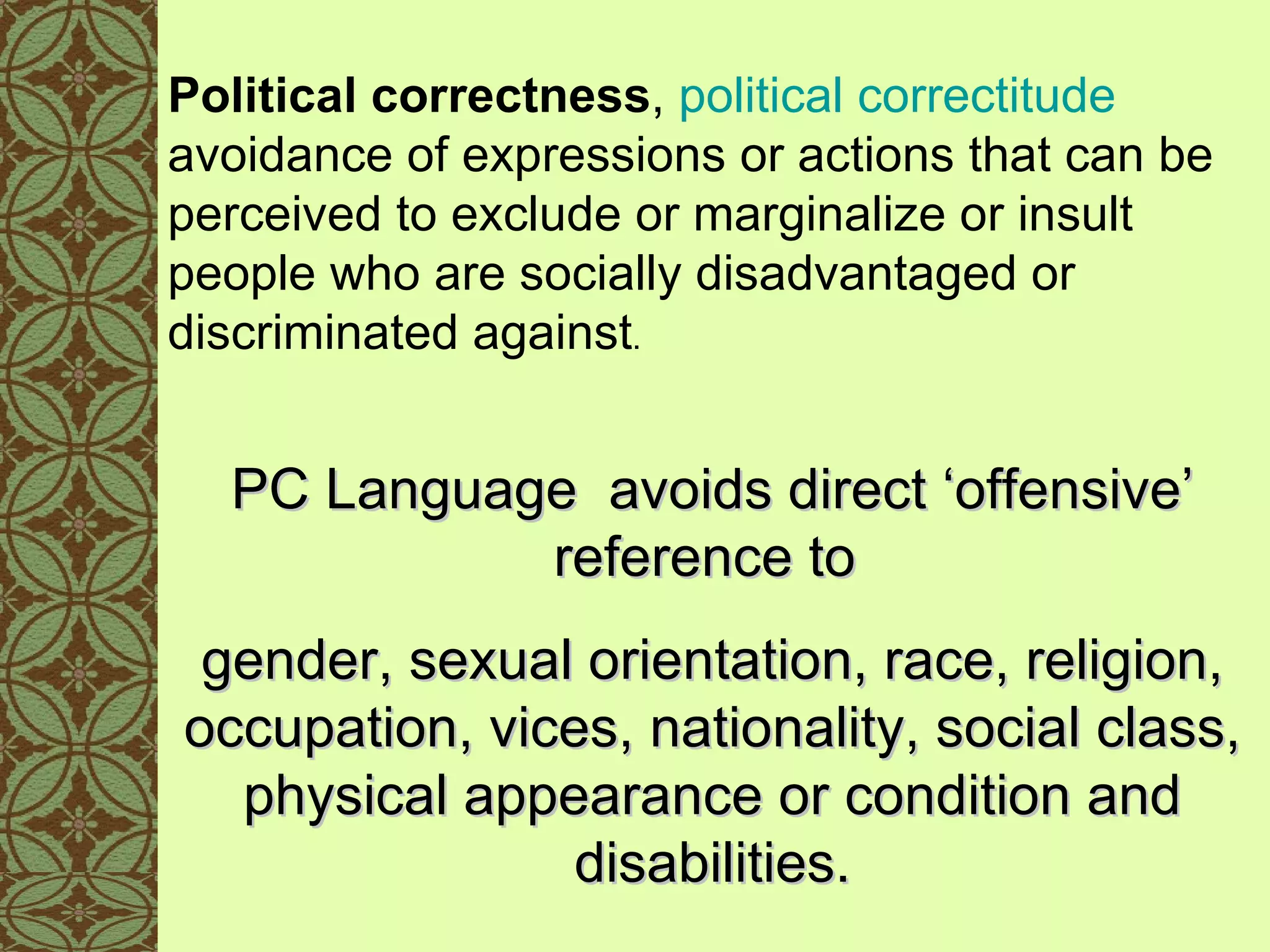 Political Correctness | PPS
