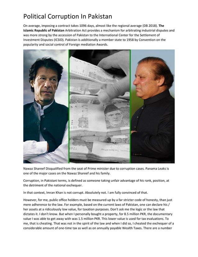 Political corruption in pakistan | PDF