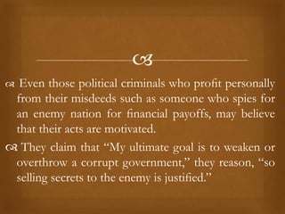 Chapter 9 Political crime & terrorism criminology presentation | PPTX