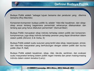 Political culture (Budaya Politik) | PPS