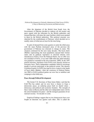 Political development in federally administered tribal | PDF